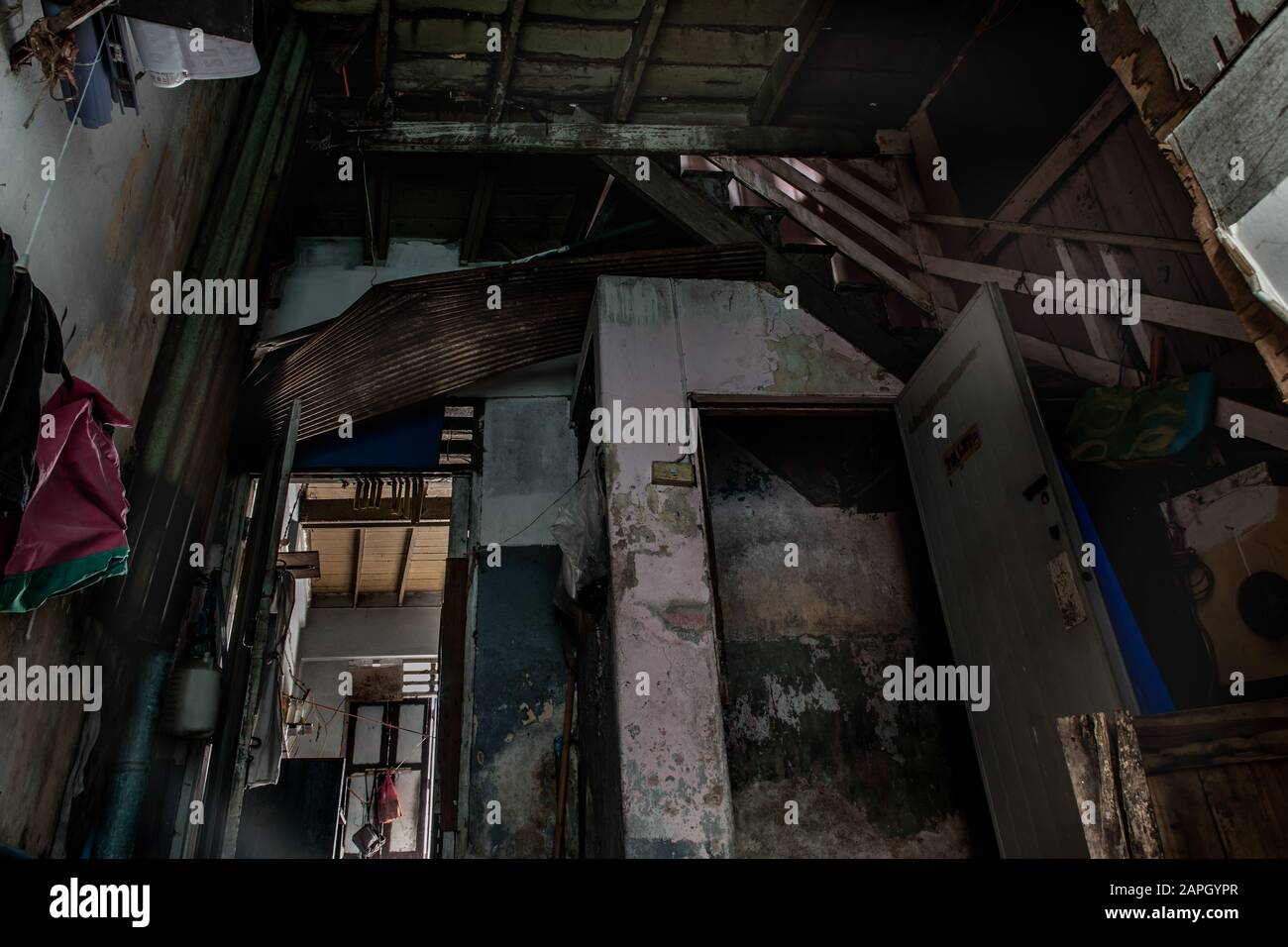 Bangkok, Thailand - Jan 19, 2020 : Abandoned house interior to ...