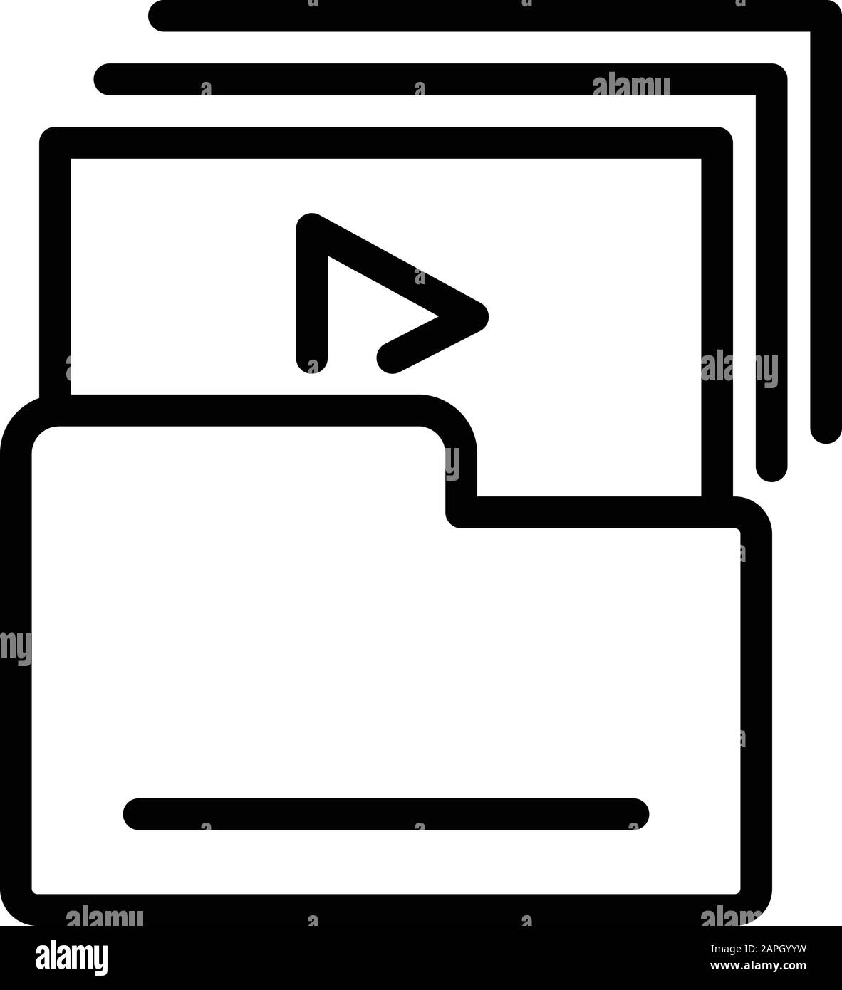 Video folder icon, outline style Stock Vector Image & Art - Alamy