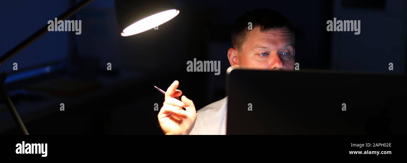 Smart hardworking man Stock Photo - Alamy