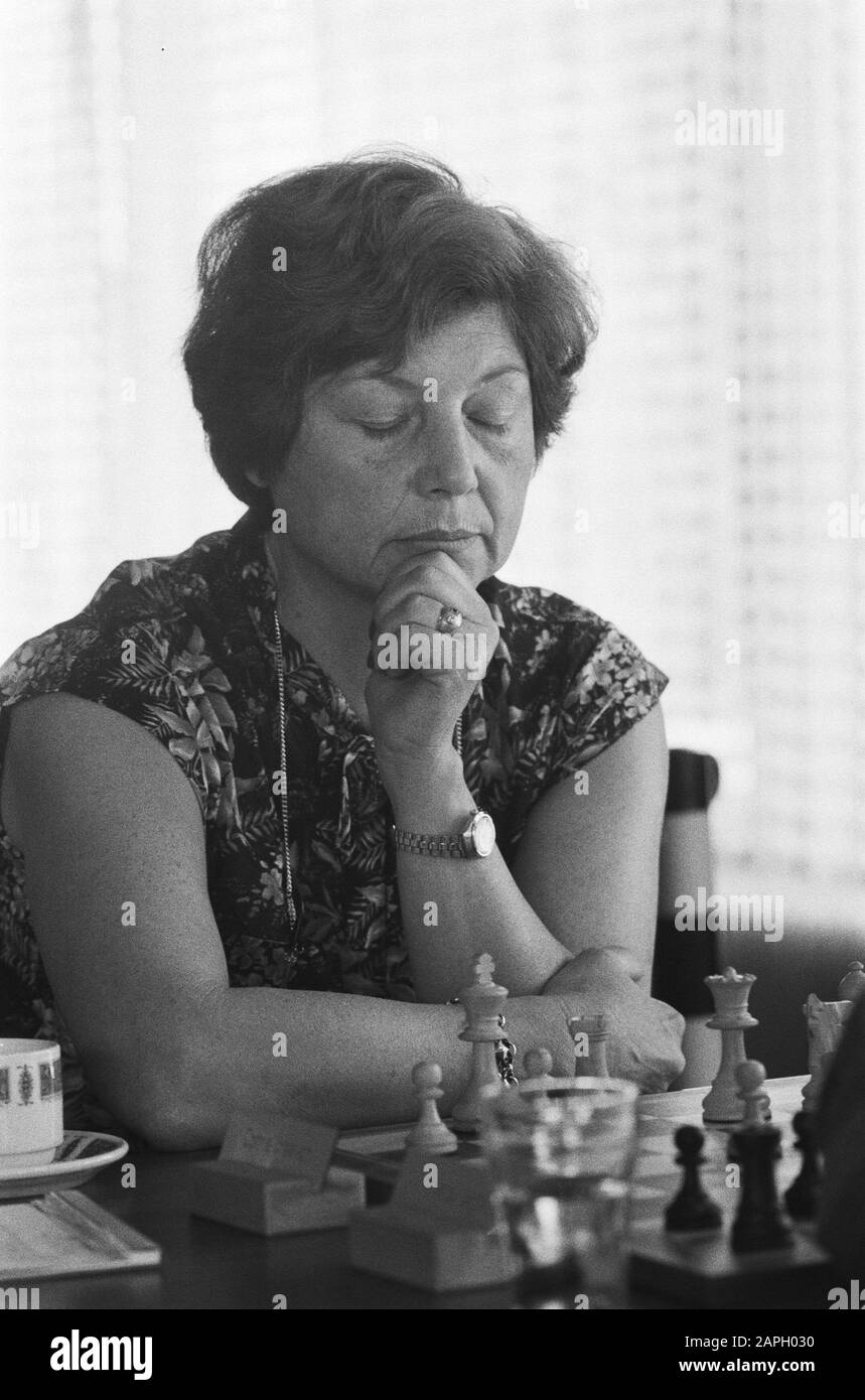 Dutch chess championships 1982; Corrie Vreeken Stock Photo - Alamy