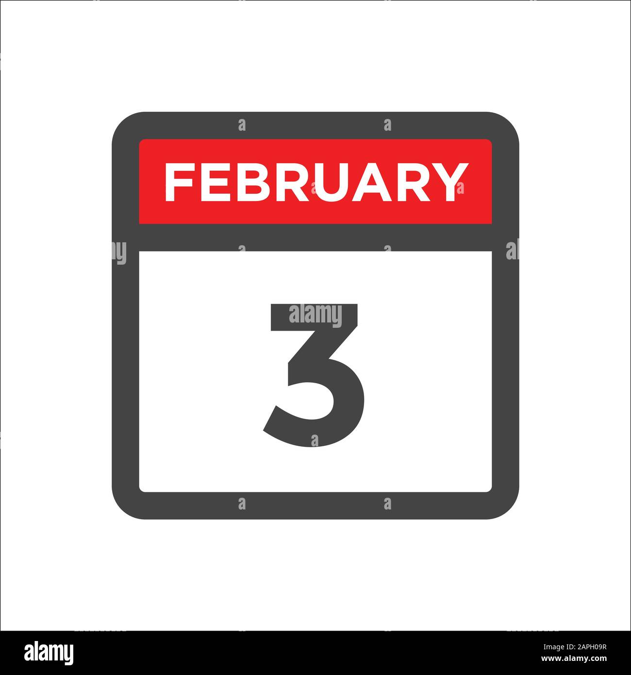 February 3 calendar icon with day and month Stock Vector Image & Art ...