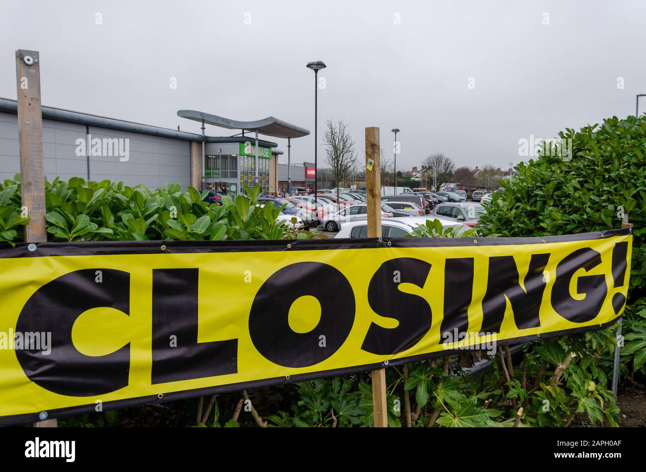 Moldl, UK: Jan 22, 2020: The last Homebase store in North Wales has ...