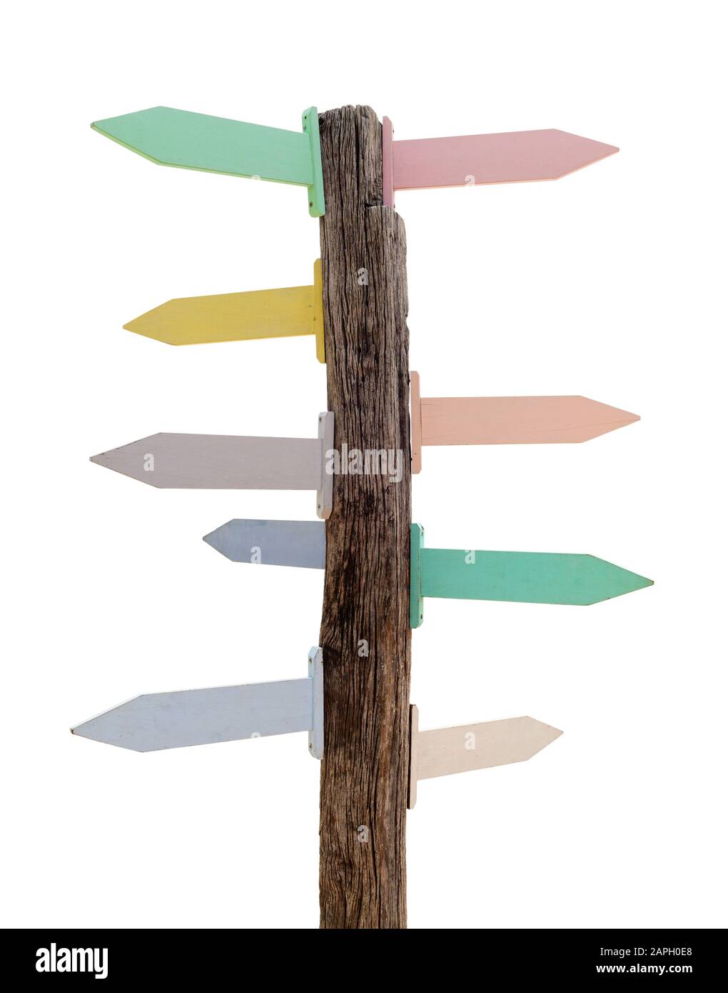 Wooden pole direction signs hi-res stock photography and images - Alamy