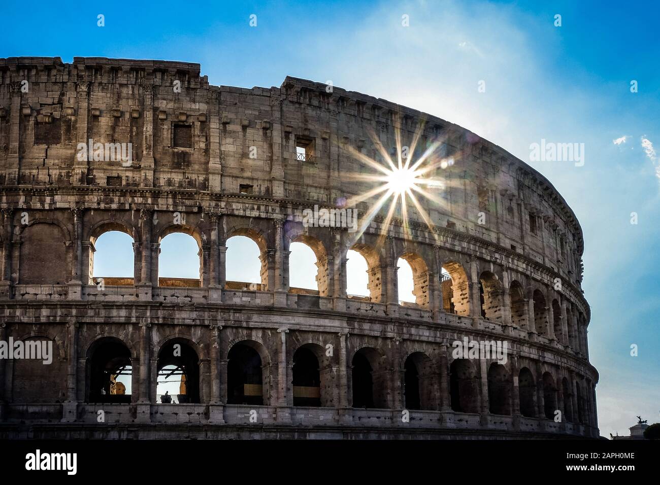 colosseum rome light spot Stock Photo - Alamy