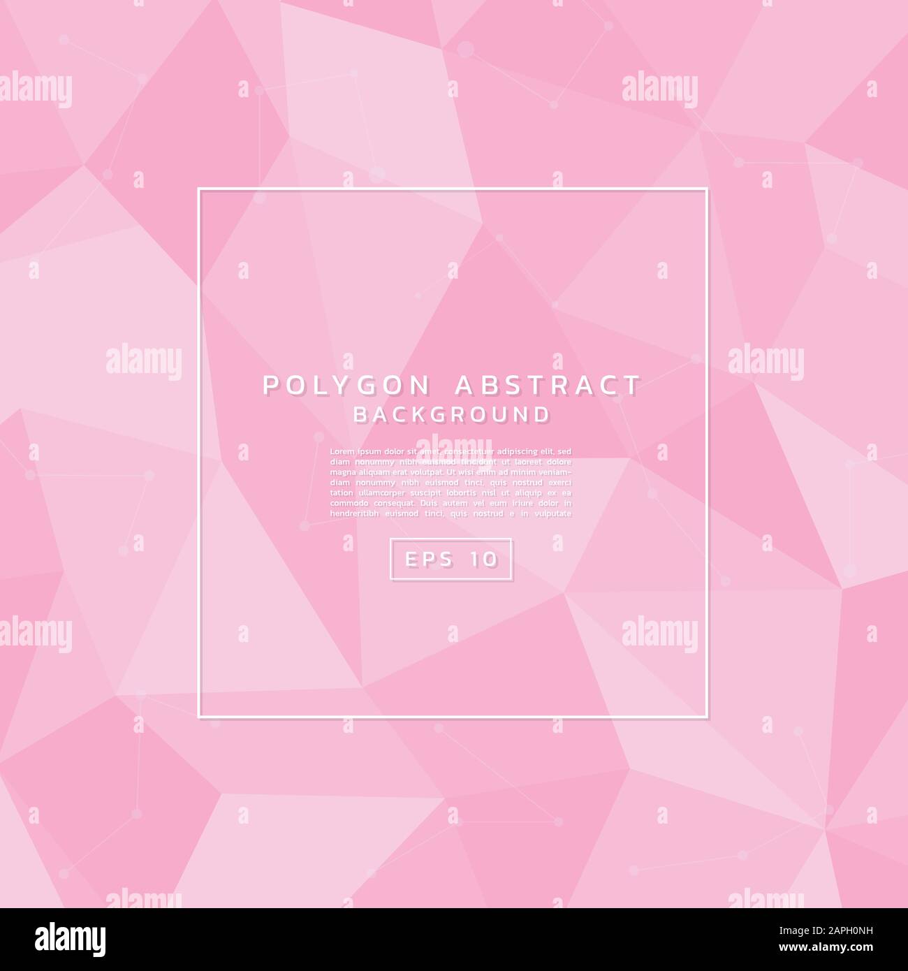 Polygon abstract background modern art design color pink style with ...