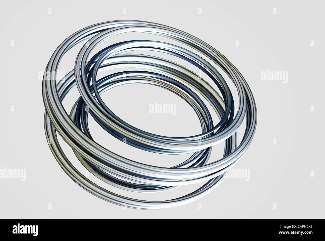 3D abstract rings, on white Stock Photo - Alamy