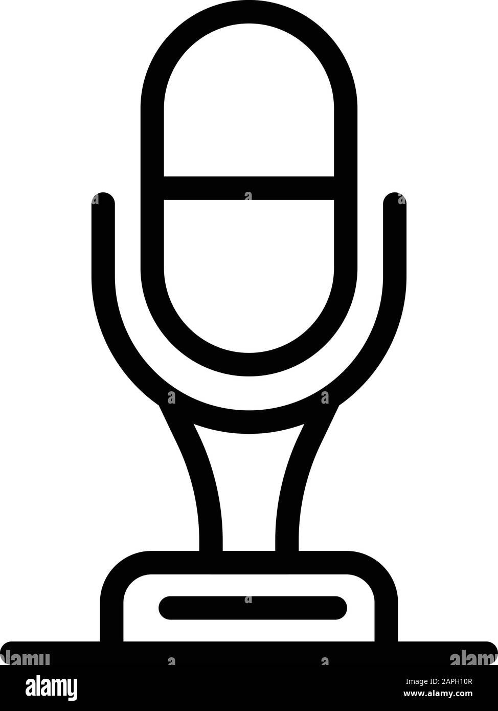 Studio microphone icon, outline style Stock Vector Image & Art - Alamy