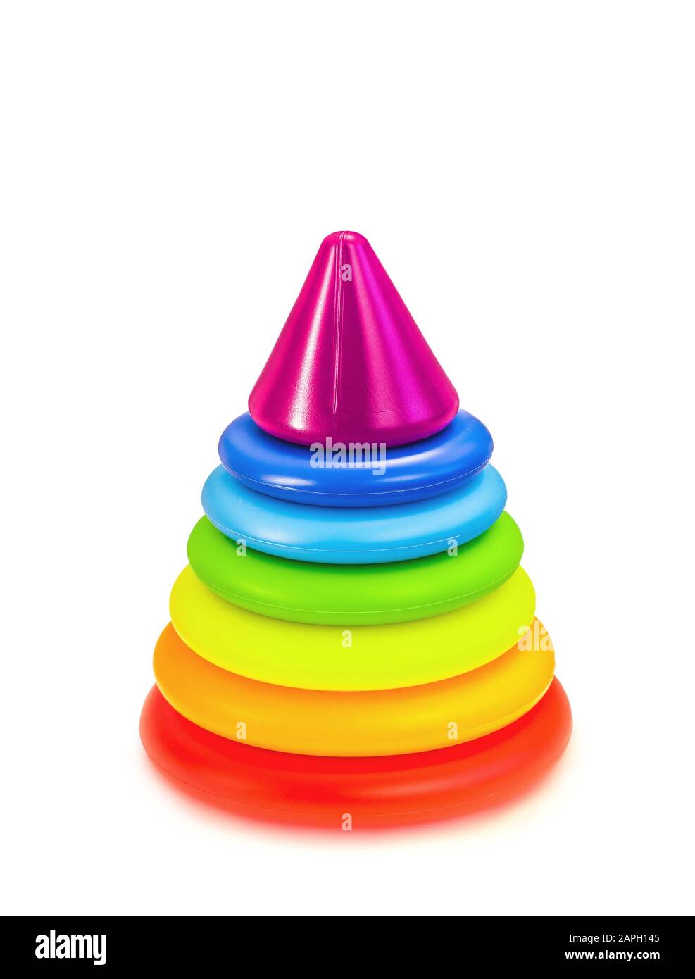 plastic toy pyramid, on white Stock Photo - Alamy