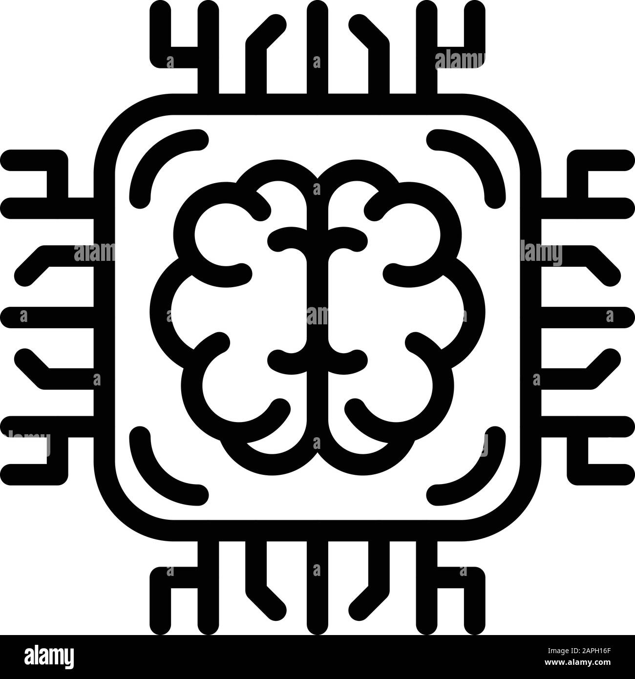Ai brain processor icon, outline style Stock Vector Image & Art - Alamy Ai brain processor icon, outline style Stock Vector Image & Art - Alamy