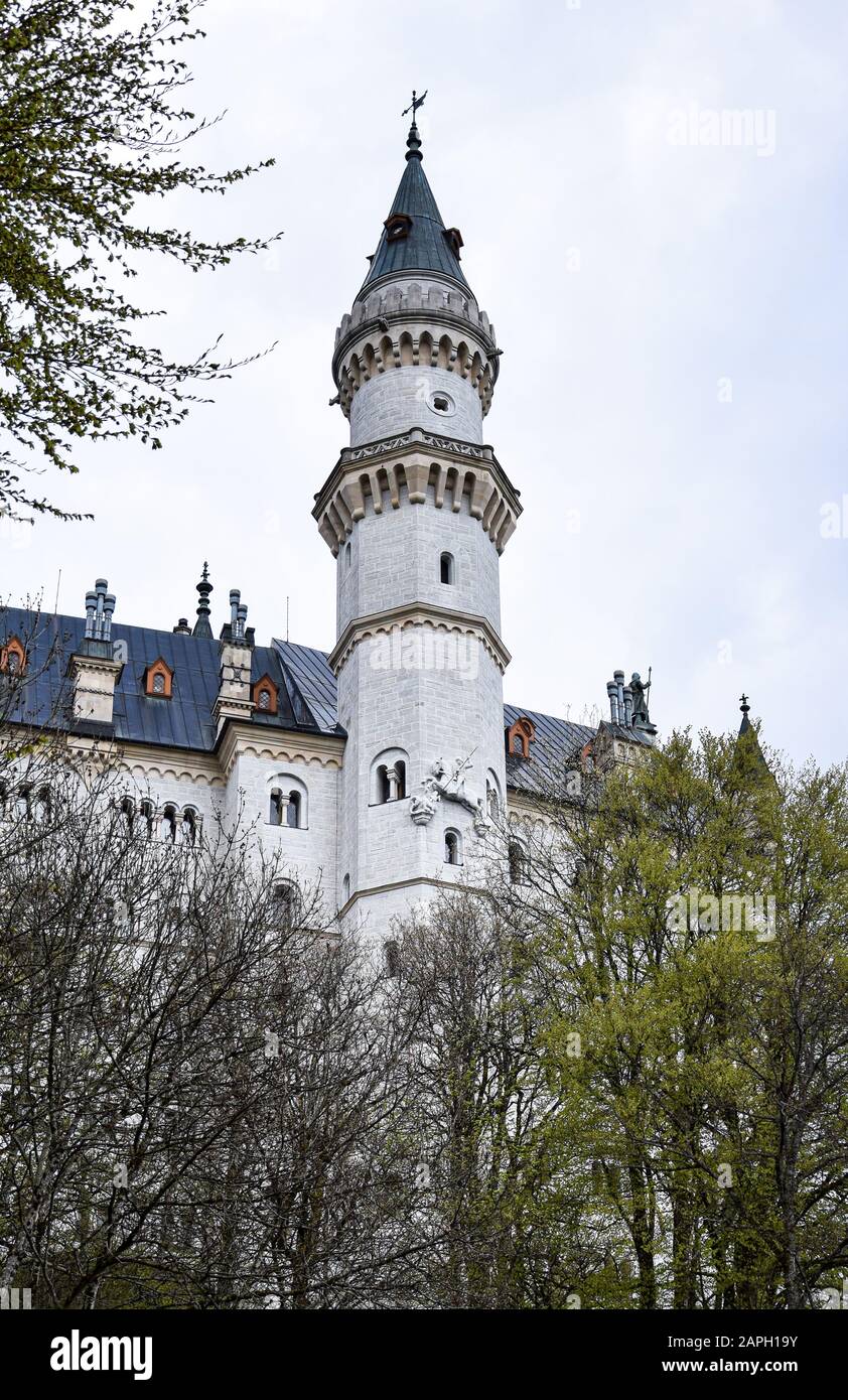 Neuschwanstein Castle in the Alps of Bavaria, Germany Stock Photo - Alamy