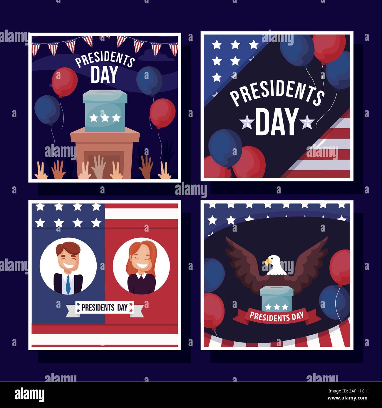 Frames set design, Usa happy presidents day elections united states ...