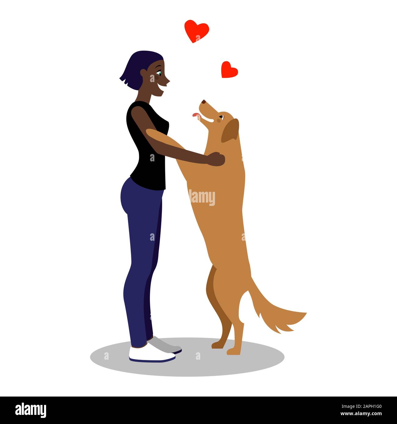 Tail wagging dog illustration Cut Out Stock Images & Pictures - Alamy