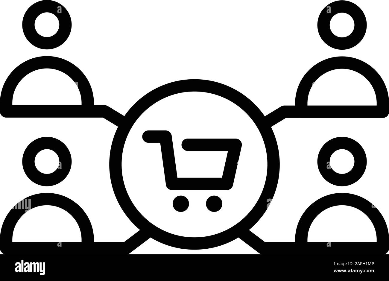 Marketing group icon, outline style Stock Vector Image & Art - Alamy