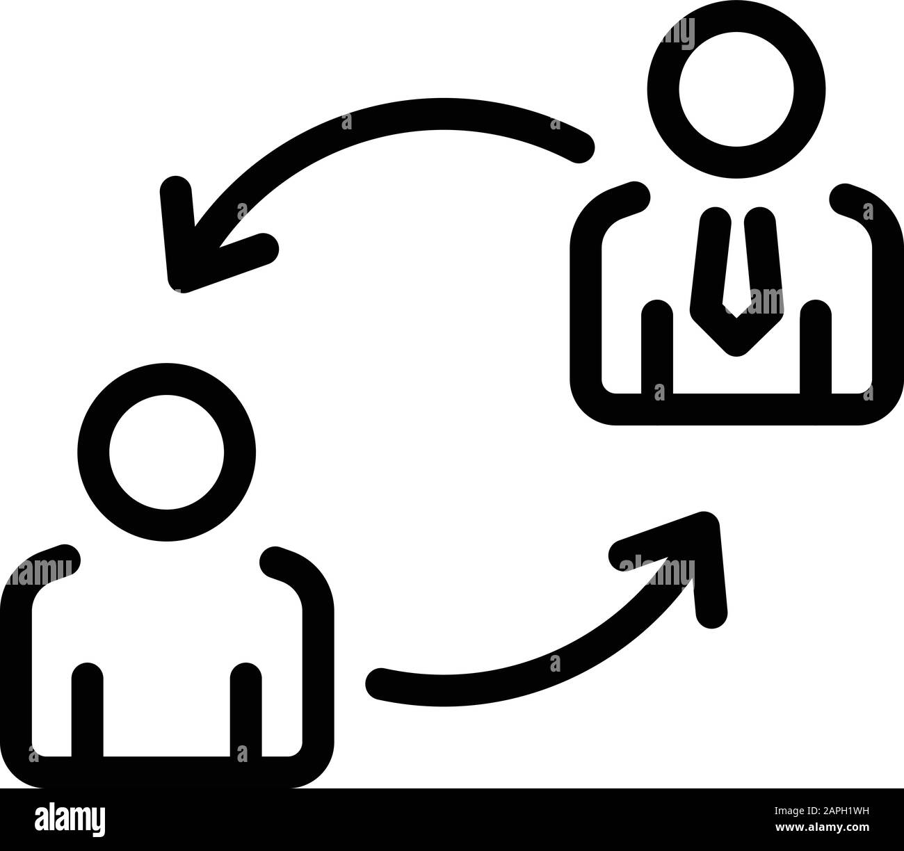 Finance work exchange icon, outline style Stock Vector Image & Art - Alamy