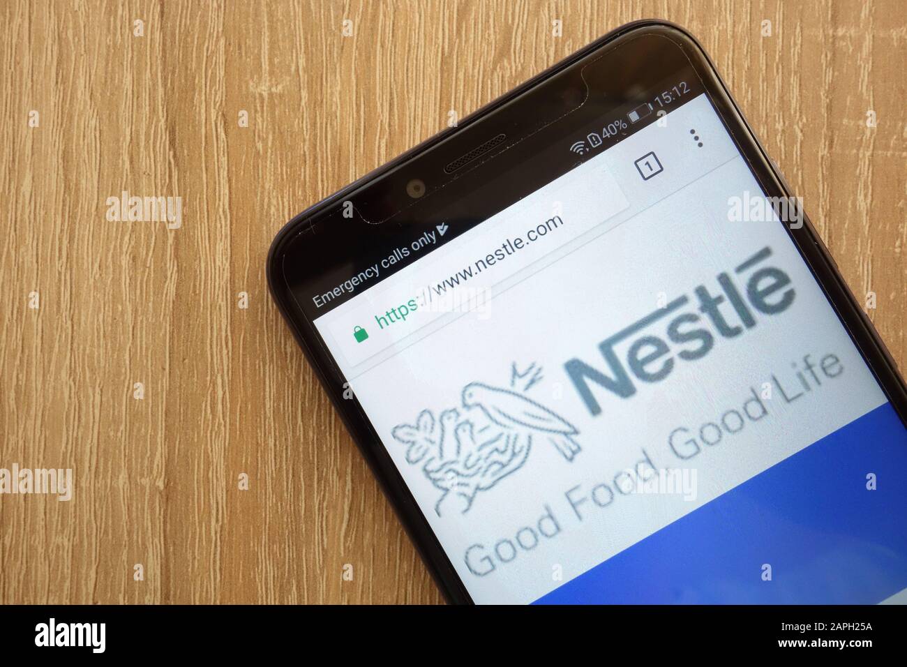 Nestle website displayed on a modern smartphone Stock Photo - Alamy