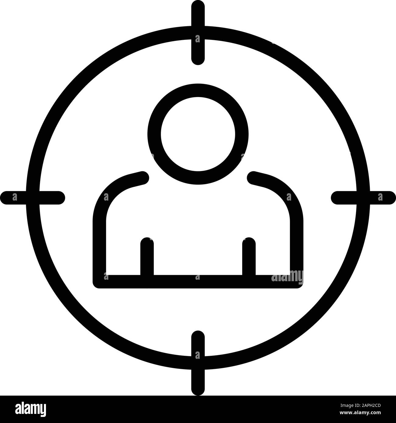 Man target icon, outline style Stock Vector Image & Art - Alamy
