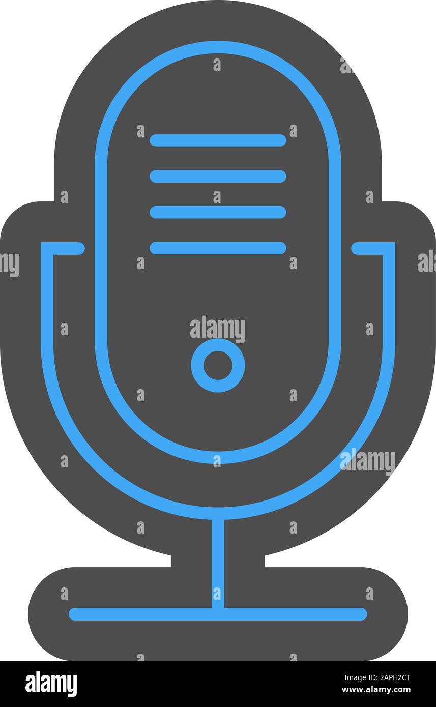 audio recording microphone icon, podcasting symbol vector illustration ...