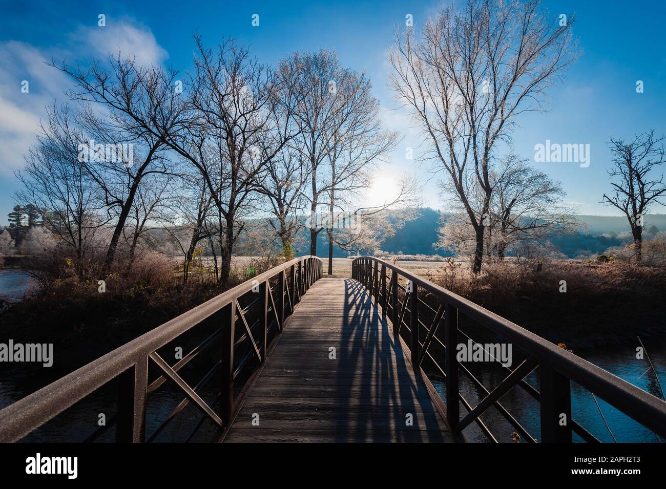 Bridge on the Stowe Recreation Path in Stowe Vermont USA Stock Photo ...