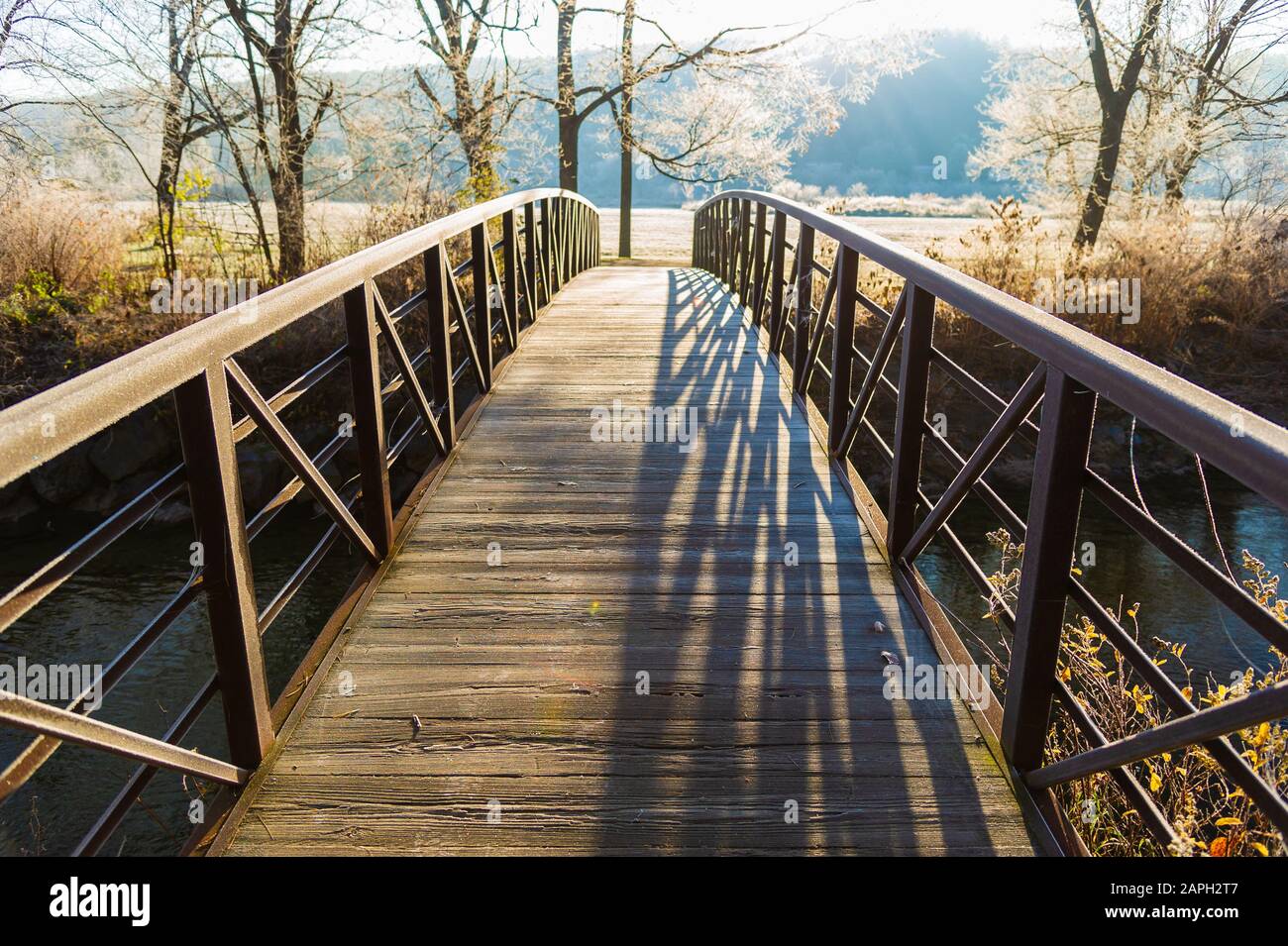 Bridge on the Stowe Recreation Path in Stowe Vermont USA Stock Photo ...
