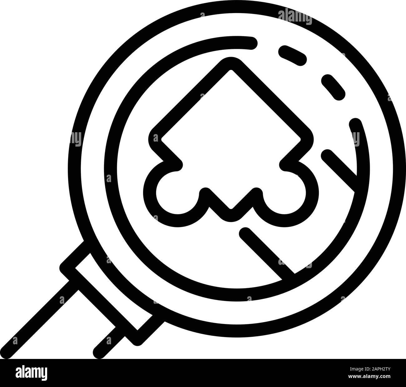Puzzle under magnifier icon, outline style Stock Vector Image & Art - Alamy