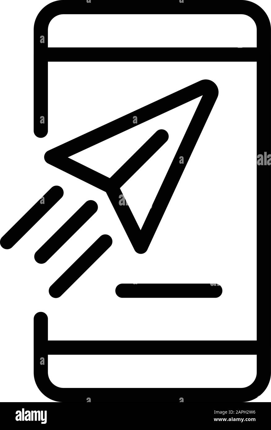 Smartphone messenger icon, outline style Stock Vector Image & Art - Alamy