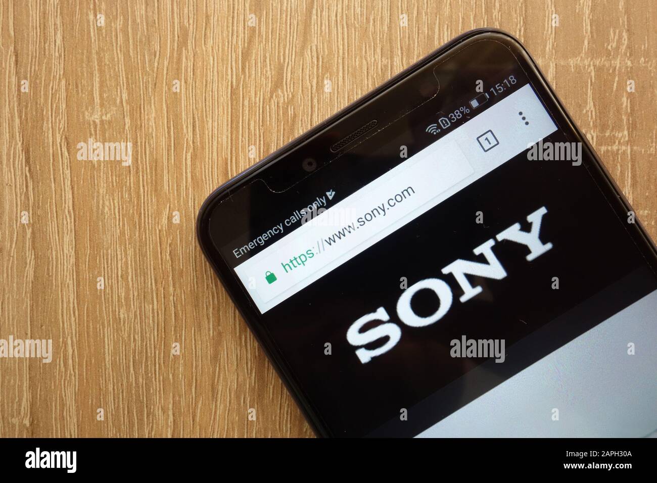Sony website displayed on a modern smartphone Stock Photo - Alamy