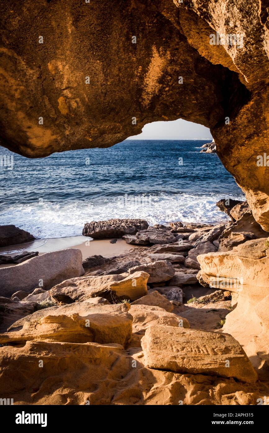 seaside cave sardegna Stock Photo - Alamy