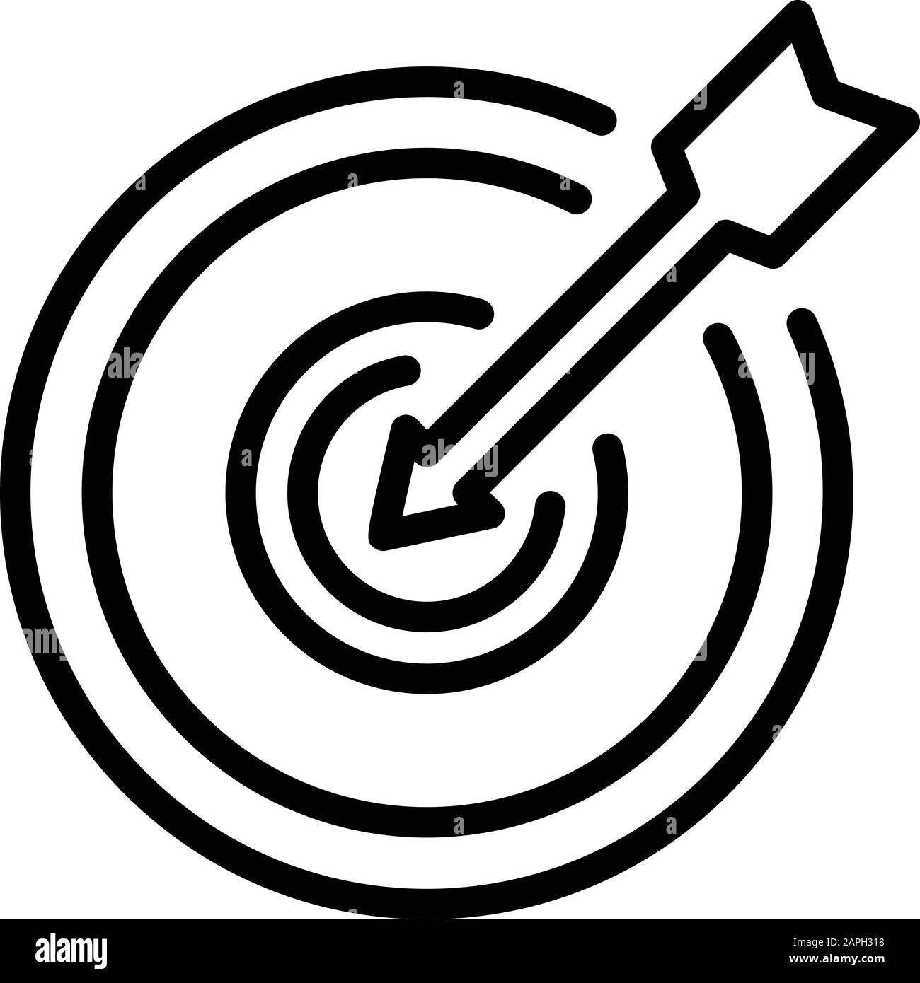 Arrow target icon, outline style Stock Vector Image & Art - Alamy