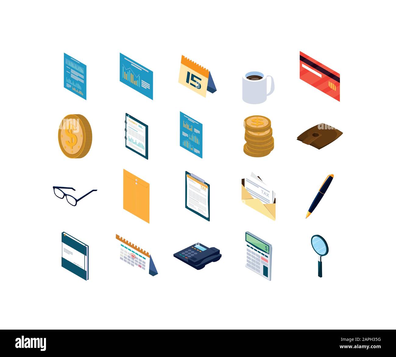 Icon set design, Office business objects workforce corporate job work ...