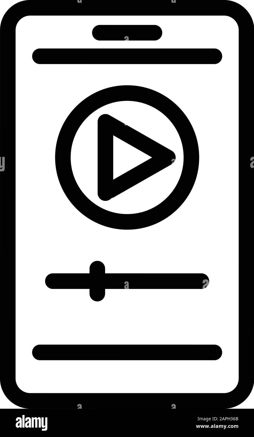 Music player interface smartphone Black and White Stock Photos & Images ...