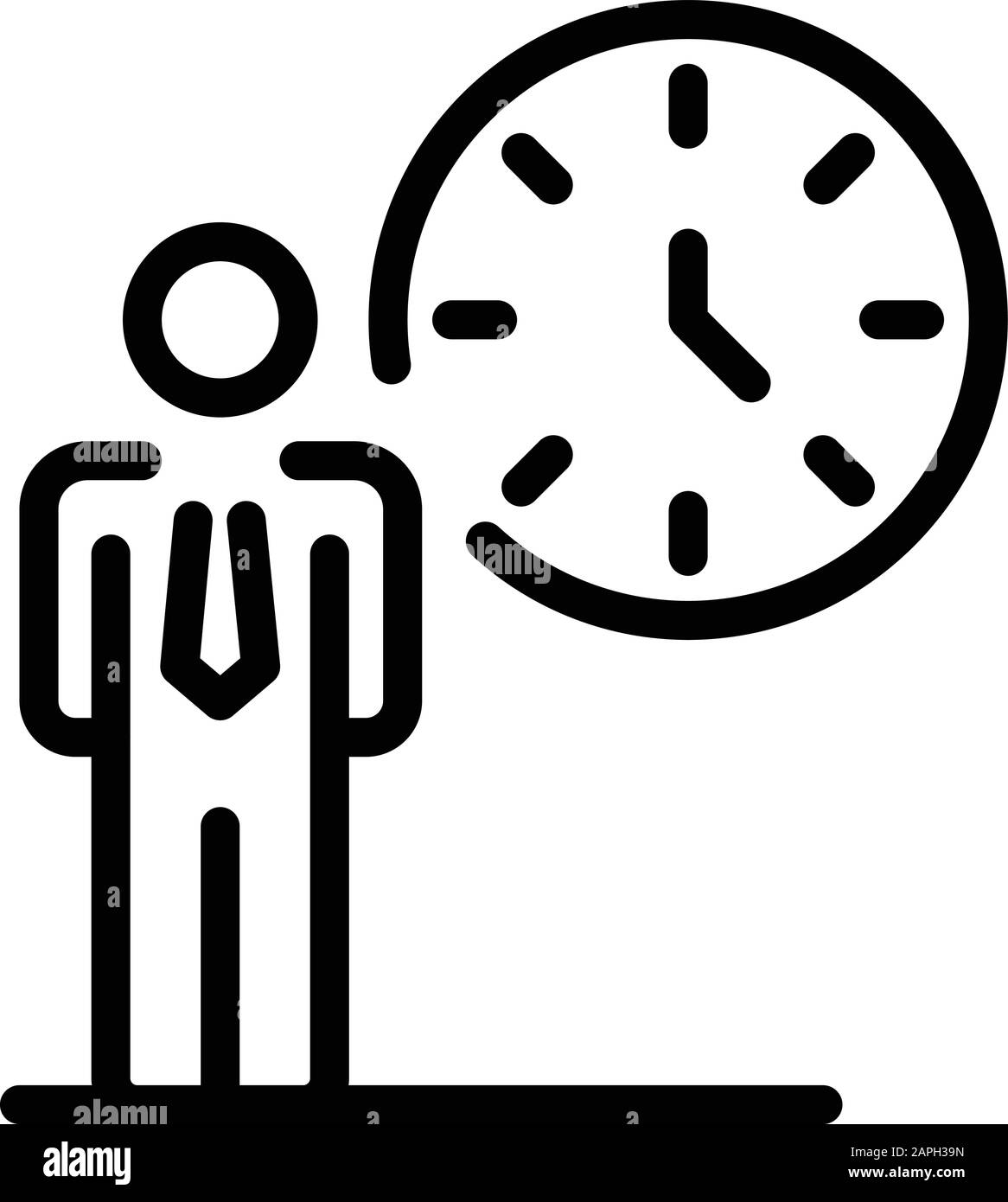 Working time icon, outline style Stock Vector Image & Art - Alamy