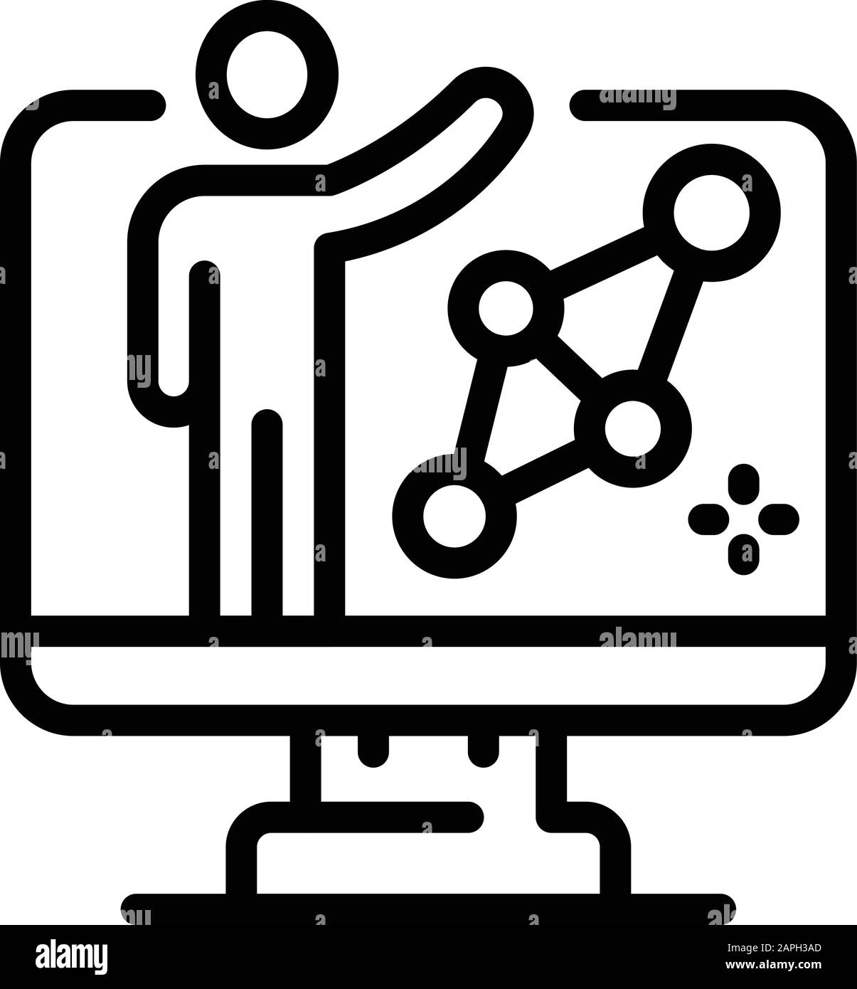 Ai smart monitor icon, outline style Stock Vector Image & Art - Alamy