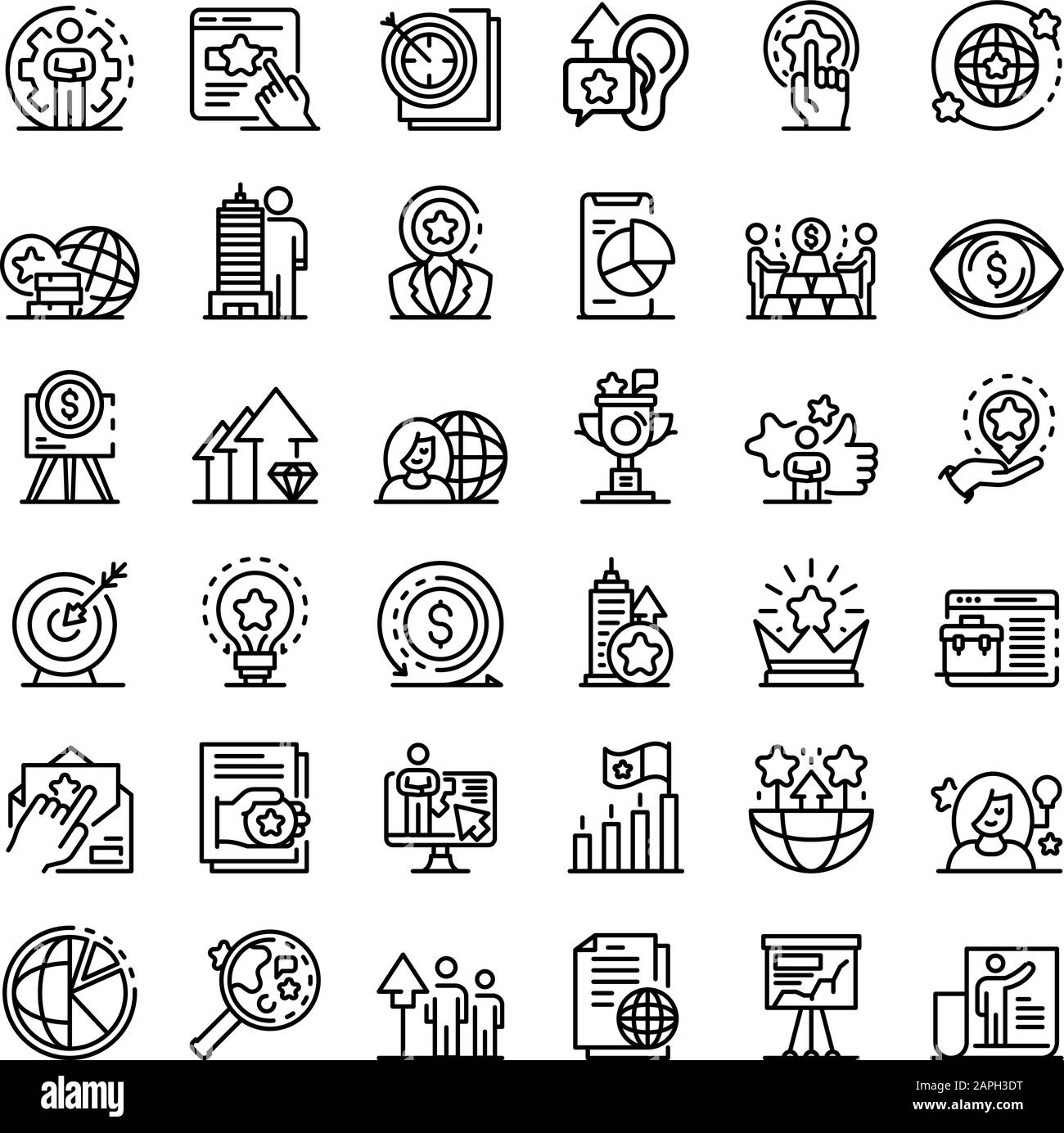 Brand manager icons set, outline style Stock Vector Image & Art - Alamy
