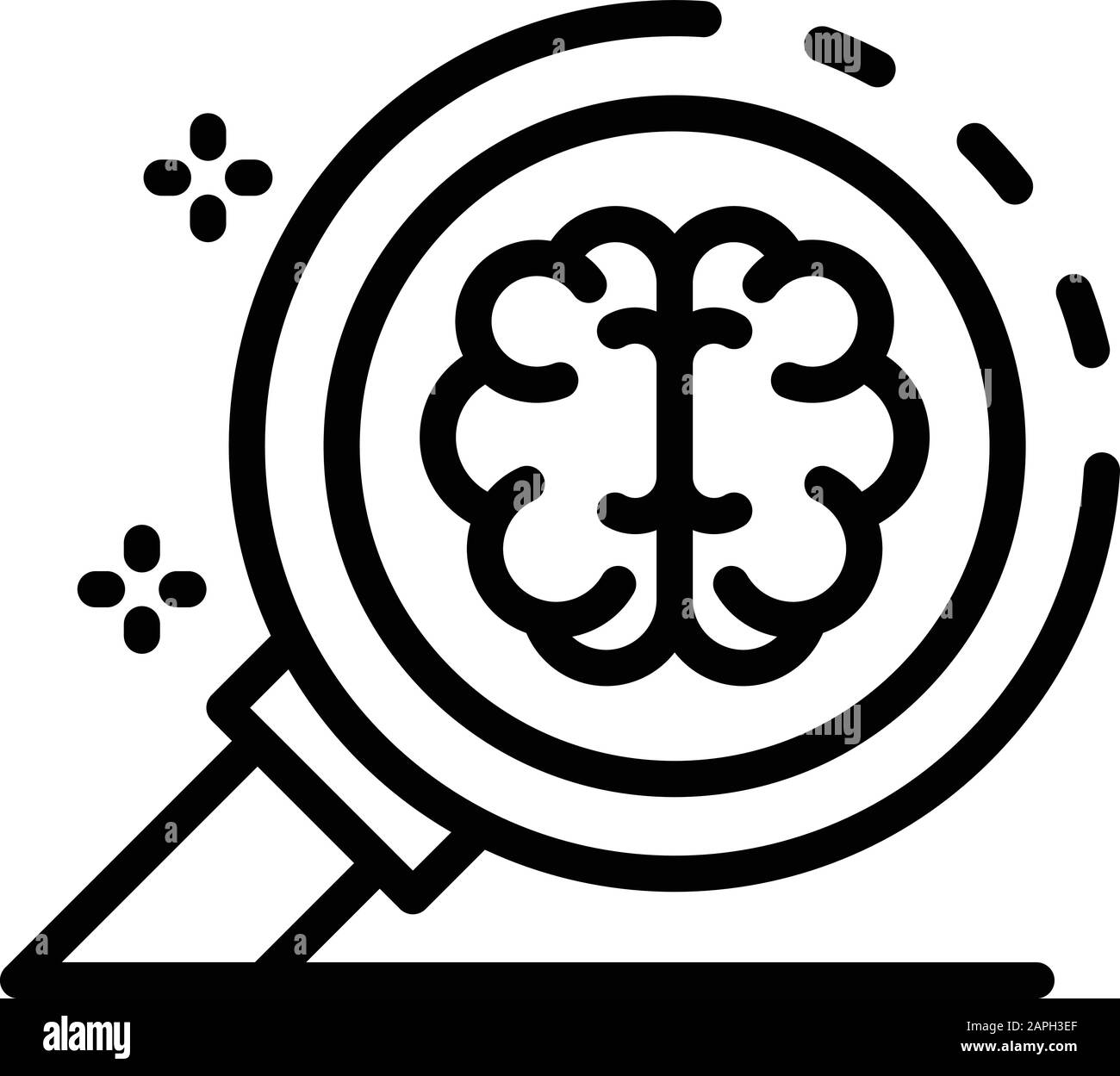 Eye under magnifier Stock Vector Images - Alamy