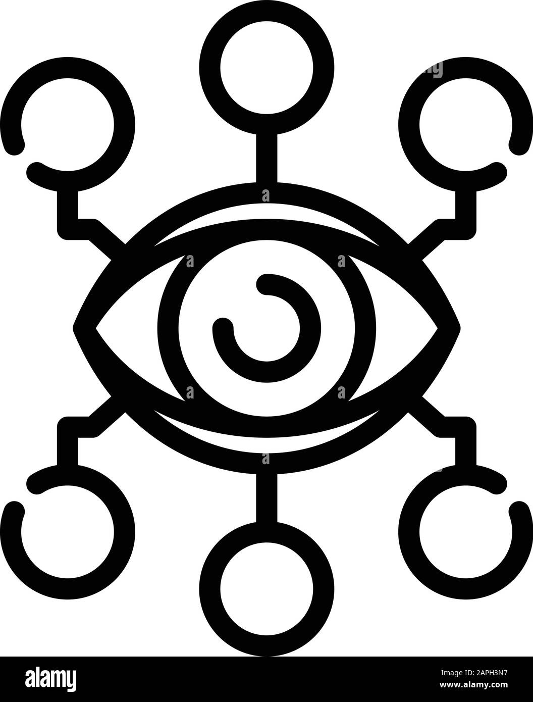 Ai eye analysis icon, outline style Stock Vector Image & Art - Alamy