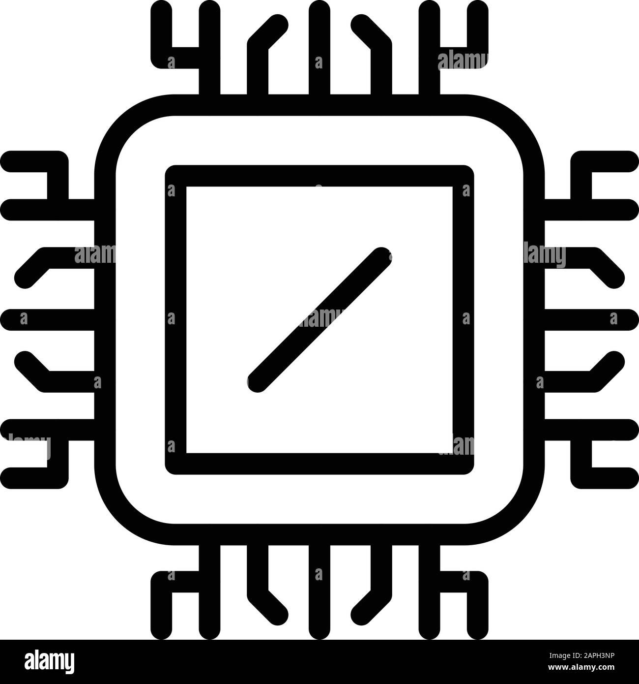 Think cpu icon, outline style Stock Vector Image & Art - Alamy