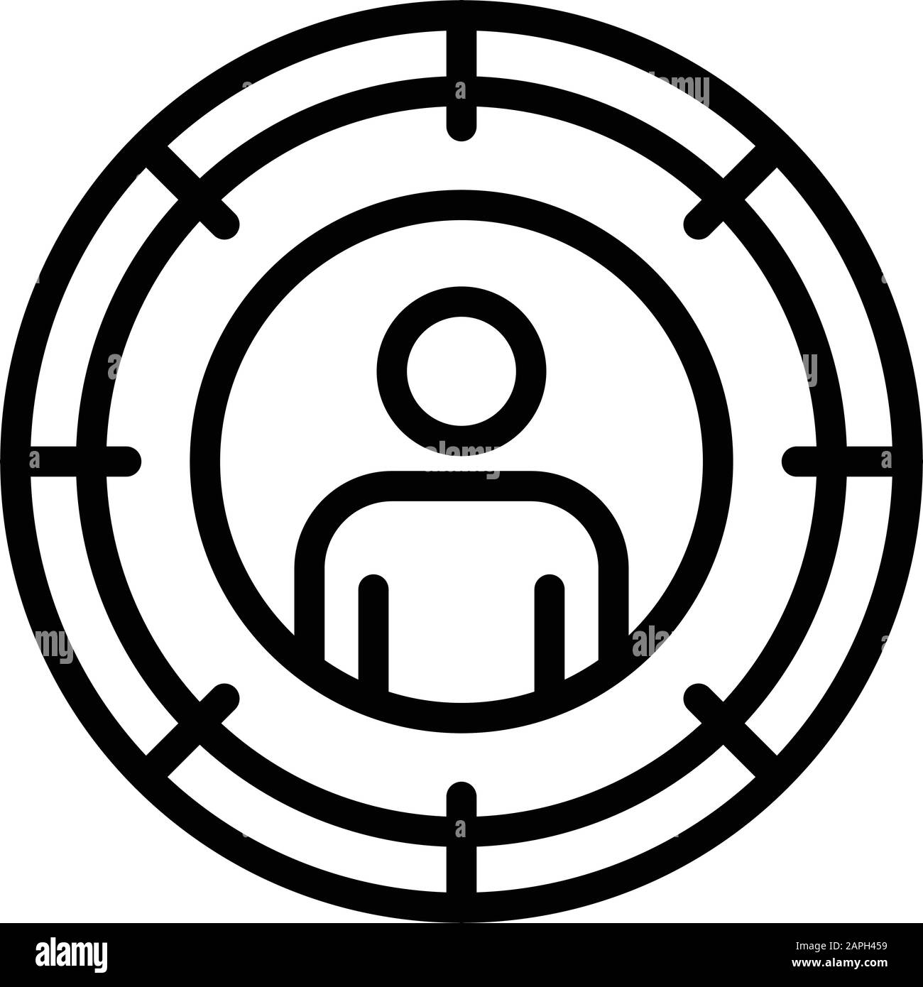 Man target icon, outline style Stock Vector Image & Art - Alamy