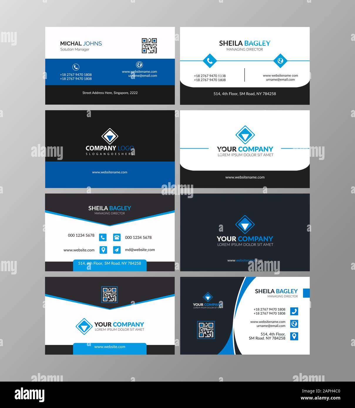 Creative and professional corporate business card design template Stock ...