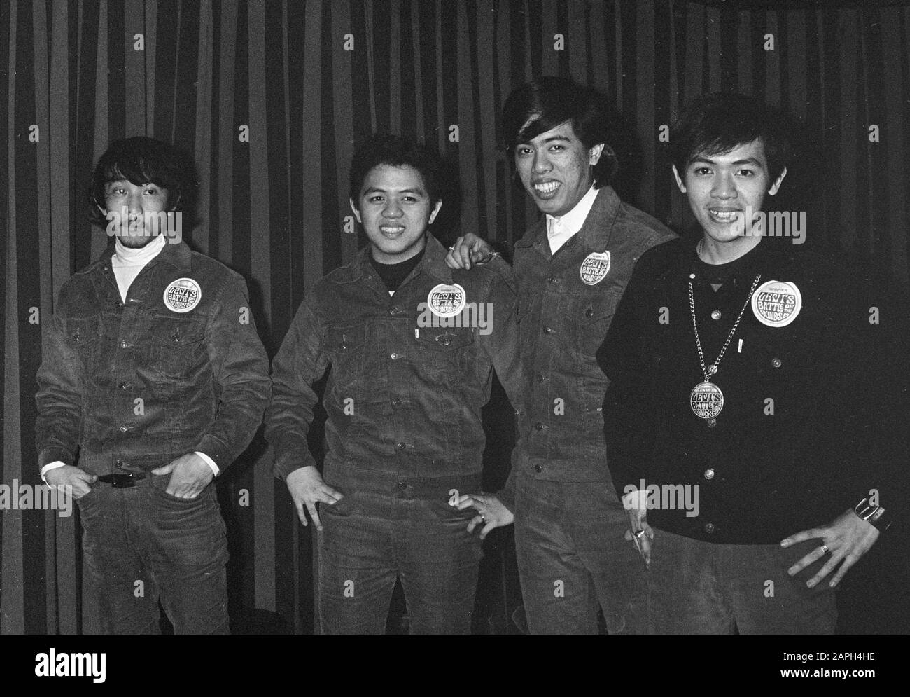 Pop group from Hong Kong Danny and the Checkmates in Amsterdam Stock ...