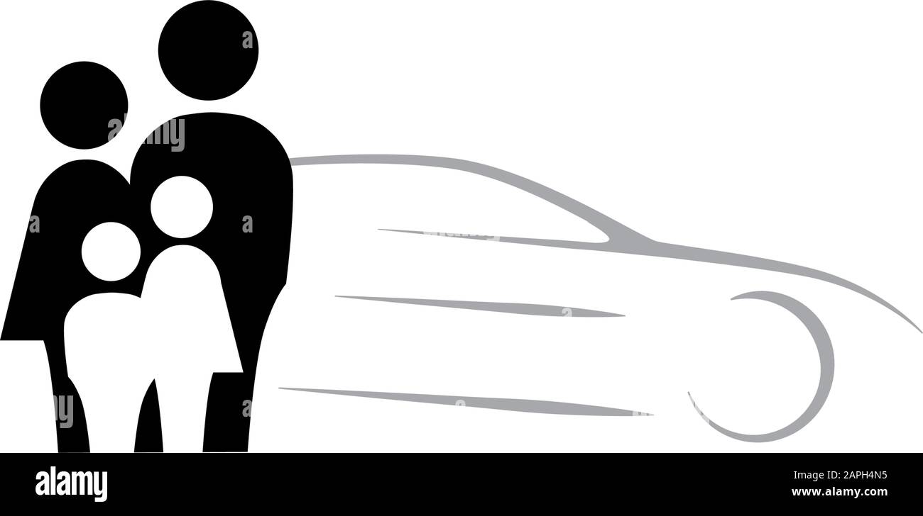 Child behind car Stock Vector Images - Alamy