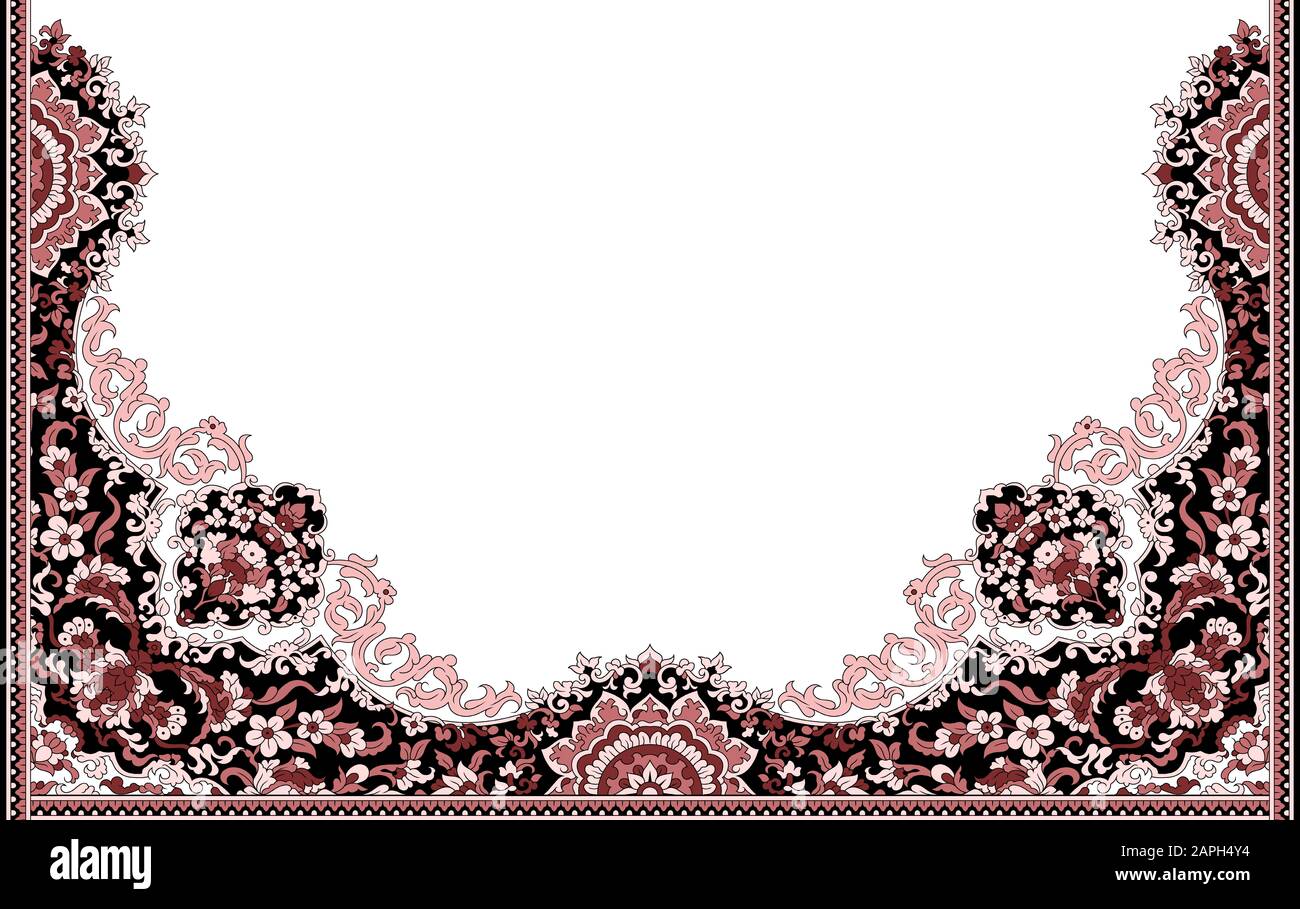 A beautiful HD corner design for printing. Border design illustration for textile printing Stock ...