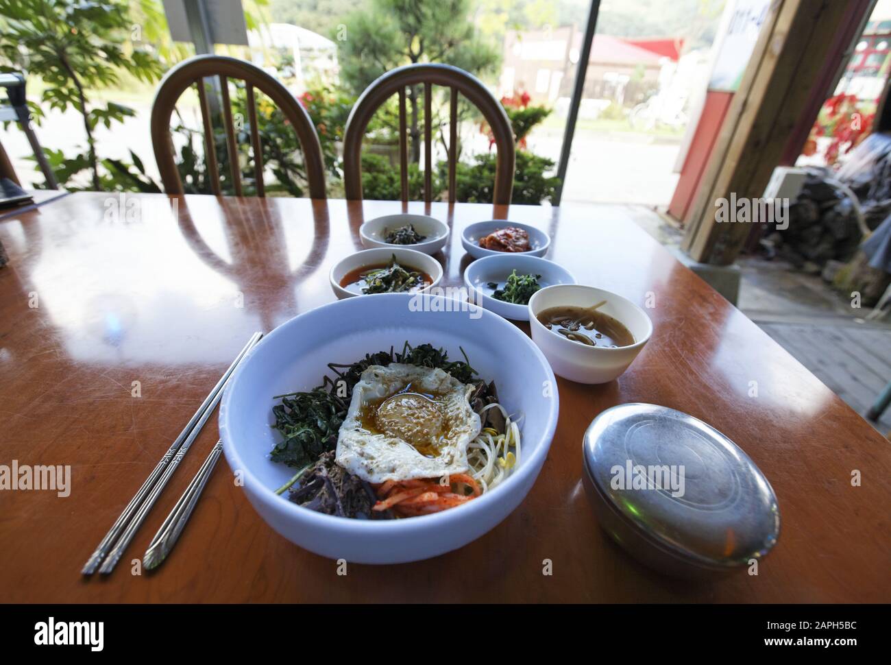 sanchae bibimbap at a local restaurant in Korea Stock Photo - Alamy