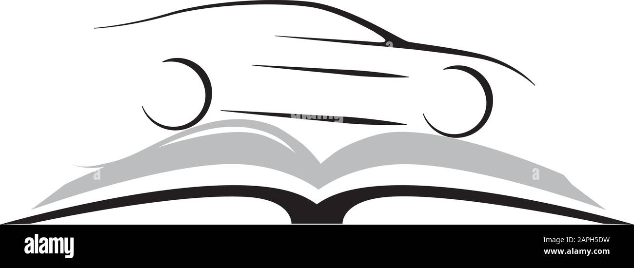 open book and abstract car Stock Vector Image & Art - Alamy
