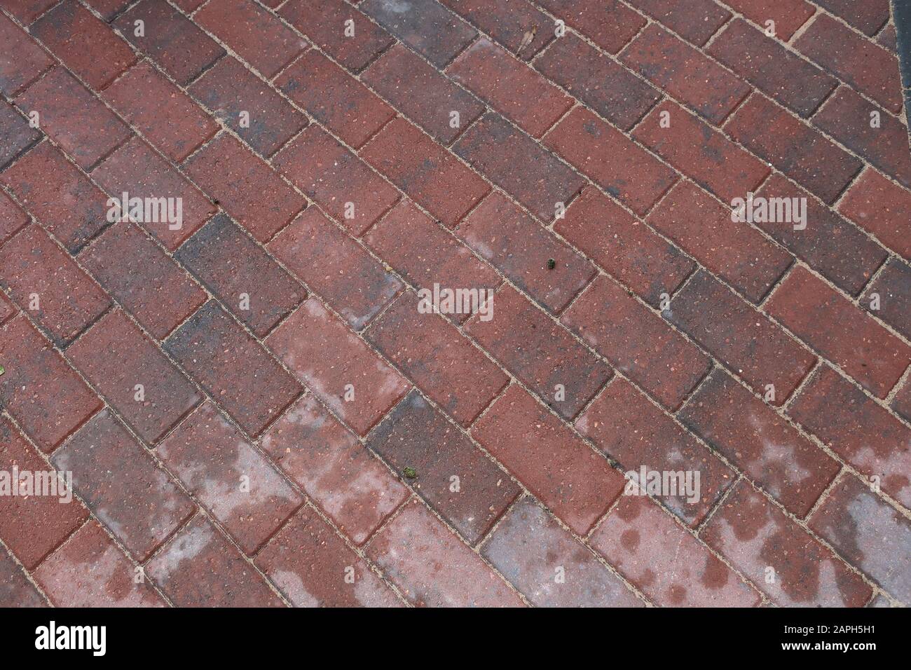 Ipswich, Suffolk - 23 January 2020: Block paving stretcher bond pattern ...