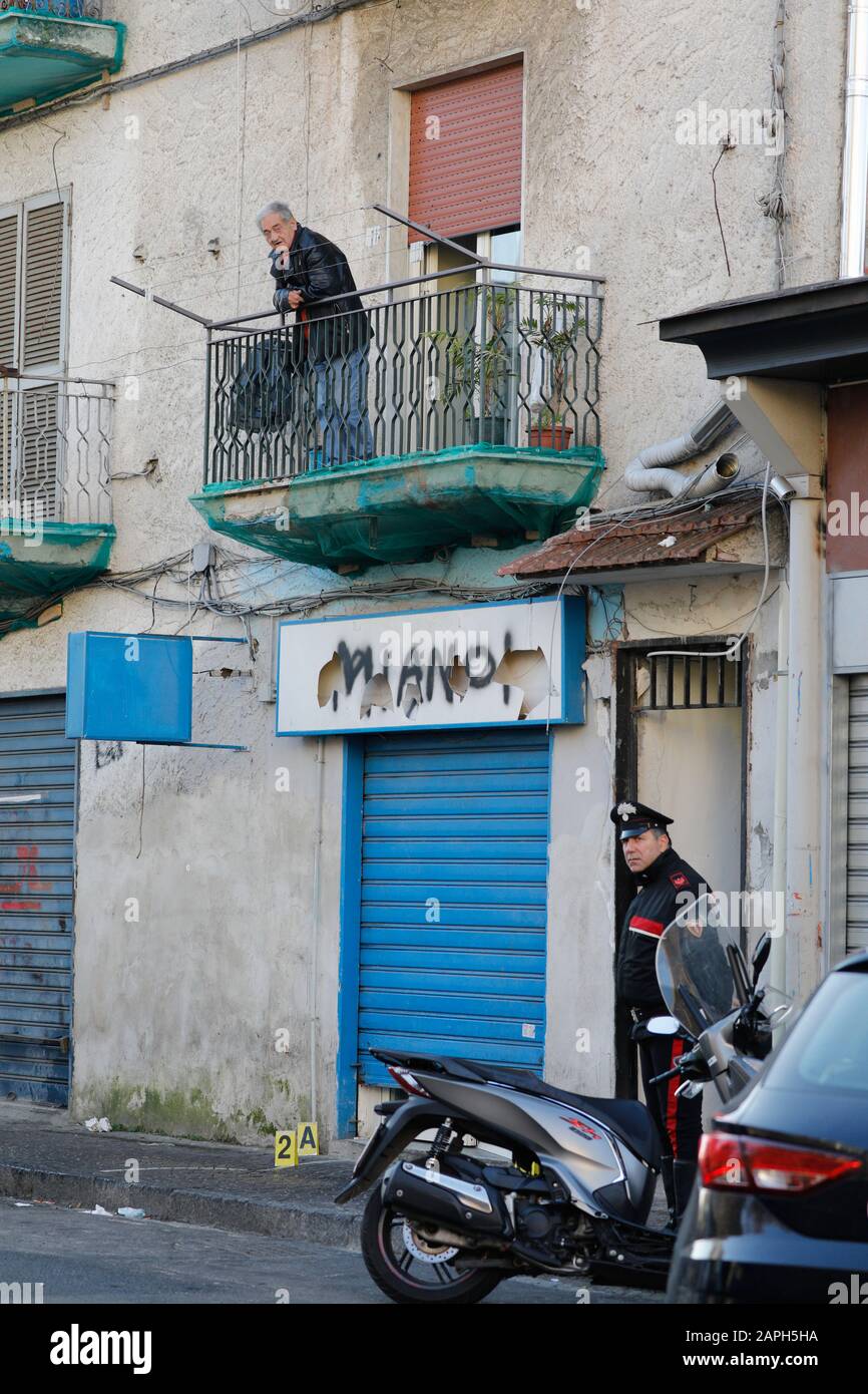 Naples, Italy. 23rd Jan, 2020. In the Miano district in the northern ...