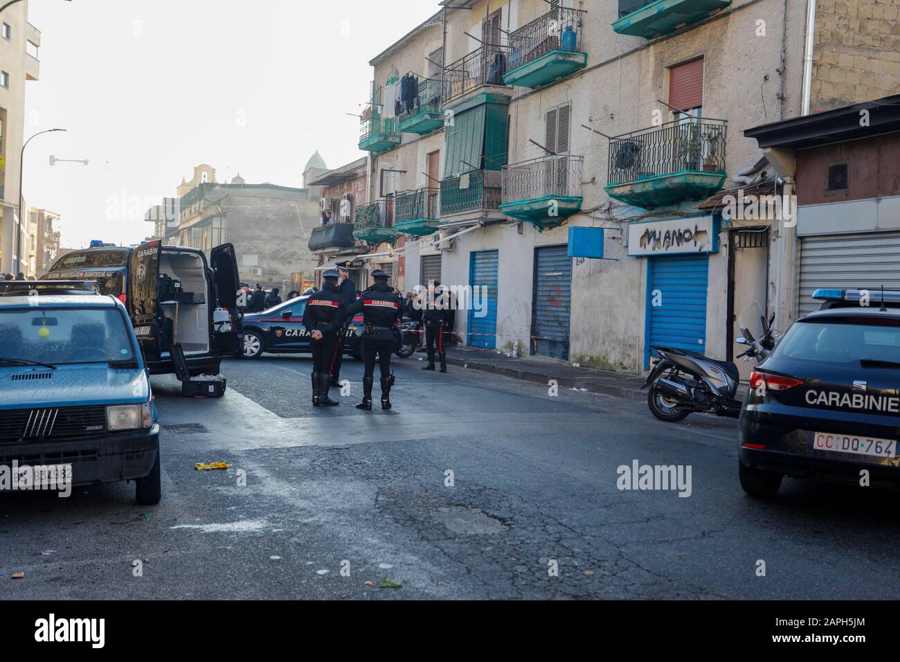 Naples, Italy. 23rd Jan, 2020. In the Miano district in the northern ...