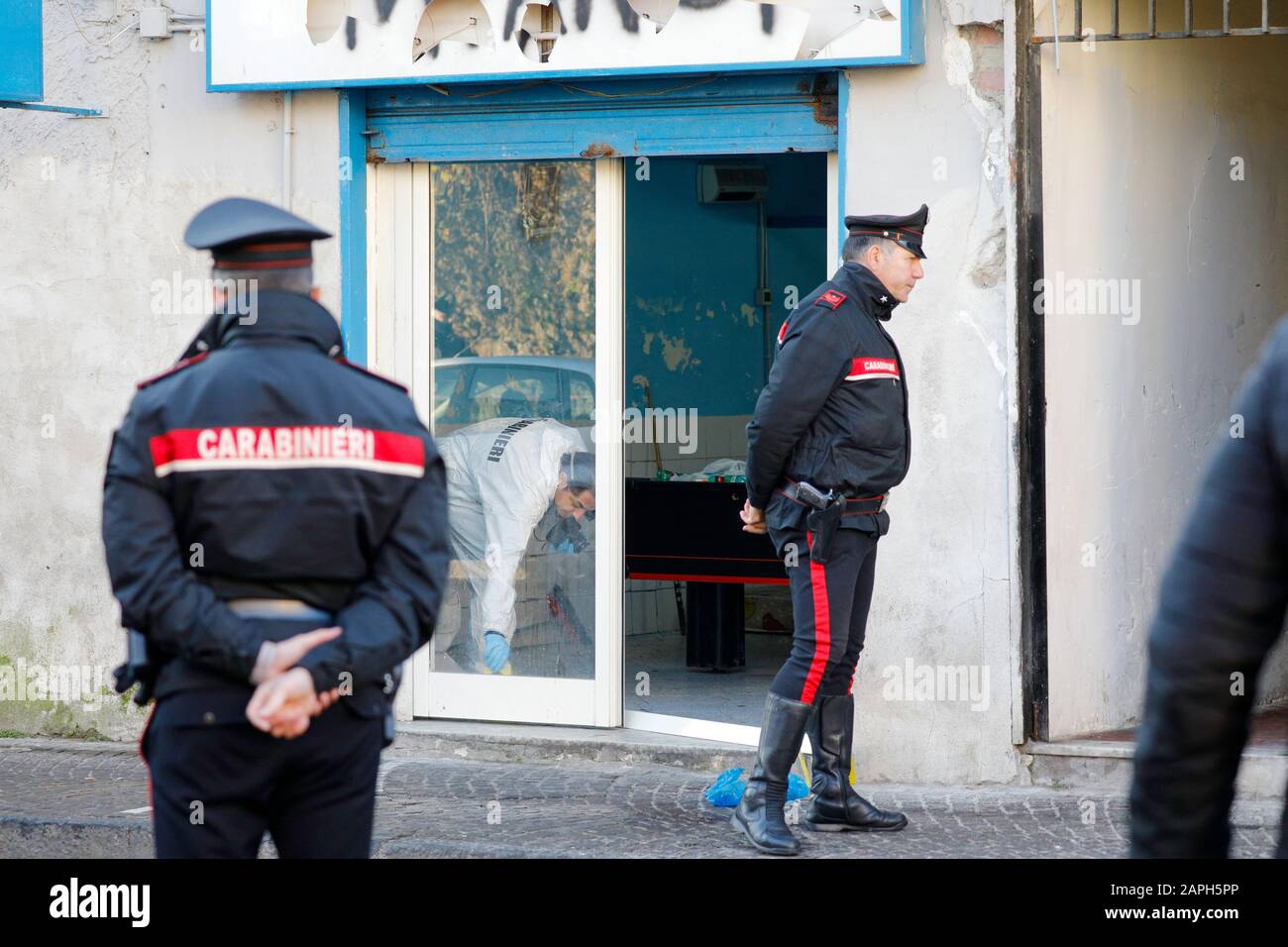 Naples, Italy. 23rd Jan, 2020. In the Miano district in the northern ...