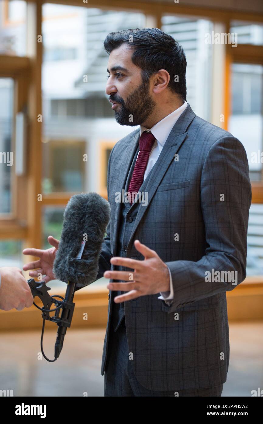 Justice secretary humza yousaf during hi-res stock photography and ...