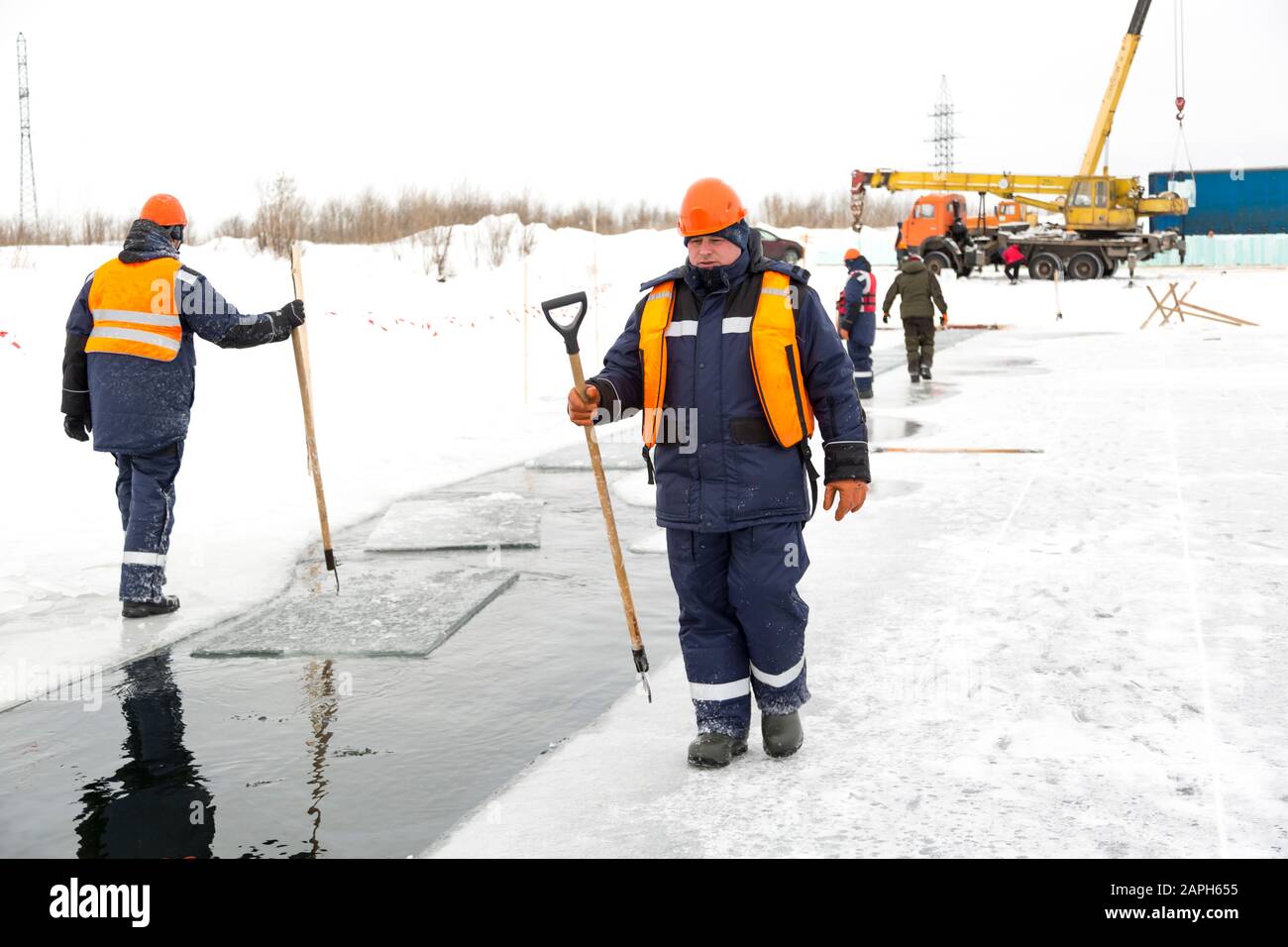 Portrait of a fitter with a bogr Stock Photo - Alamy