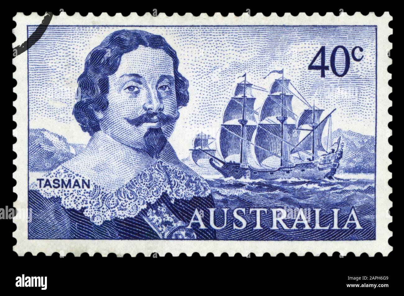 AUSTRALIA - CIRCA 1966: a stamp printed in the Australia shows Abel ...